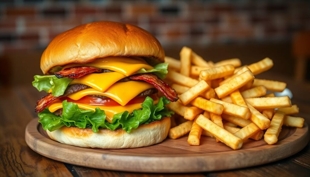 The Ultimate Classic American Cheeseburger and Homemade Fries: A Taste ...